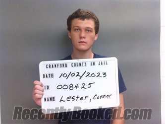 Recent Booking / Mugshot for CONNOR LESTER in Crawford County, Indiana
