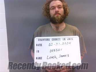 Recent Booking / Mugshot for JAMES LEACH in Crawford County, Indiana
