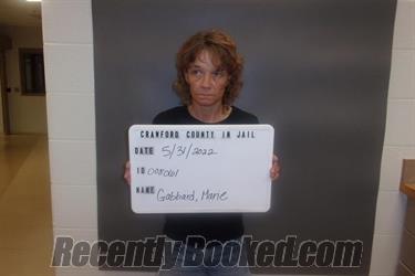 Recent Booking / Mugshot for MARIE RAE GABBARD in Crawford County, Indiana