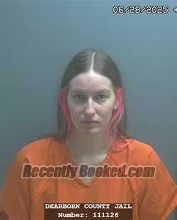 Recent Booking / Mugshot for CASSIDY JADE SMITH in Dearborn County, Indiana
