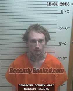 Recent Booking / Mugshot for SETH JACOB HUTTON in Dearborn County, Indiana