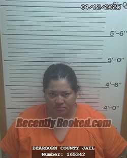 Recent Booking / Mugshot for EMILIA GARCIA in Dearborn County, Indiana