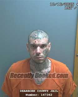 Recent Booking / Mugshot for DUSTIN LEE CLARK in Dearborn County, Indiana