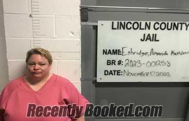 Recent Booking / Mugshot for AMANDA KATHLEEN ETHRIDGE in Lincoln County ...