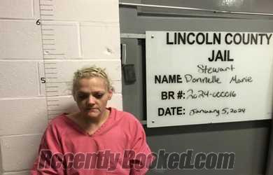 Recent Booking / Mugshot for DONNELLE MARIE STEWART in Lincoln County ...