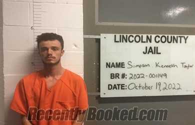 Recent Booking / Mugshot for KENNETH TAYLOR SIMPSON in Lincoln County ...