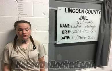 Recent Booking / Mugshot for LAKEN MAKAYLA WILLIAMS in Lincoln County ...