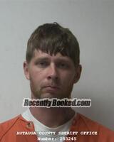 Recent Booking / Mugshot for DEREK ALLEN PACE in Autauga County, Alabama
