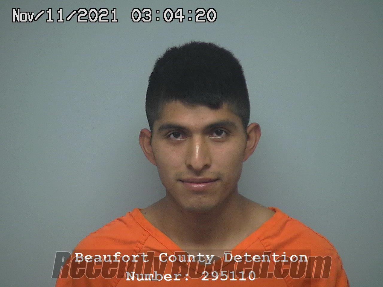 Recent Booking / Mugshot for FREDI UBALDO MARTINEZ-TECU in Beaufort ...