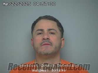 Recent Booking / Mugshot for JOSE RAMON BORBON-BORQUEZ in Beaufort ...