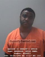 Recent Booking / Mugshot for DEVIN JAMAL ANDERSON in Madison County ...