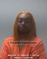 Recent Booking / Mugshot for JAMARIA ARMANIE BECKAM in Madison County ...