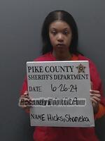 Recent Booking / Mugshot for SHANEKA RENEE HICKS in Pike County, Alabama