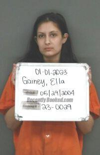 Recent Booking / Mugshot for Ella Nicole Gainey in Sebastian County, Arkansas