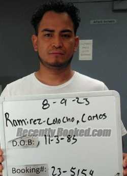 Recent Booking / Mugshot for Carlos Antonio Ramirez-Colocho in ...