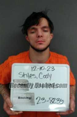 Recent Booking / Mugshot for Cody Cameron Stiles in Sebastian County, Arkansas