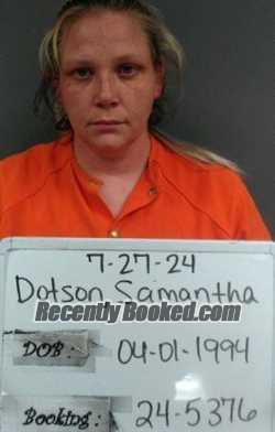 Recent Booking / Mugshot for Samantha Ann Dotson in Sebastian County ...